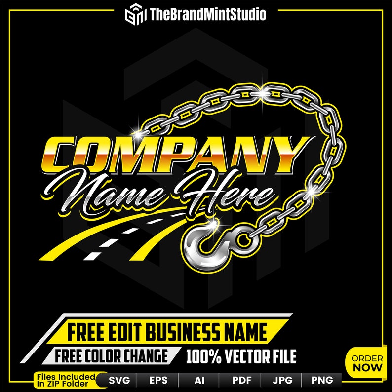 Professional Tow Truck Service Logo Design, Towing Truck Logo, Roadside ...