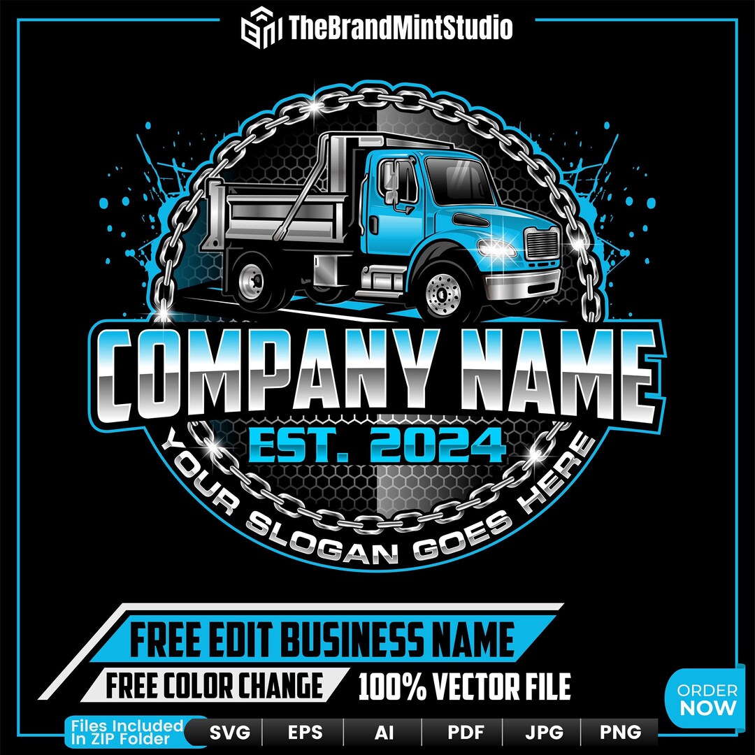 Towing Trucking Logo Design Png, Tow Truck Design, Towing Chain Svg ...