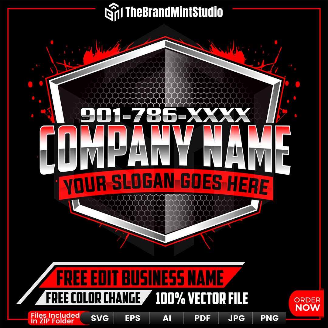 Trucking Business Logo With 3D Lettering & Cursive, Logistics Logo ...