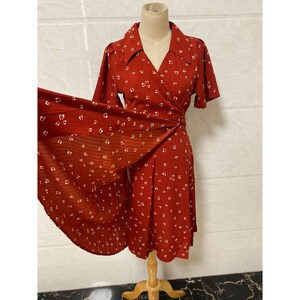 Women Wrap Dress Red Summer Dress Wrap Midi Dresses Romantic Dress ...