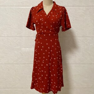 Women Wrap Dress Red Summer Dress Wrap Midi Dresses Romantic Dress ...