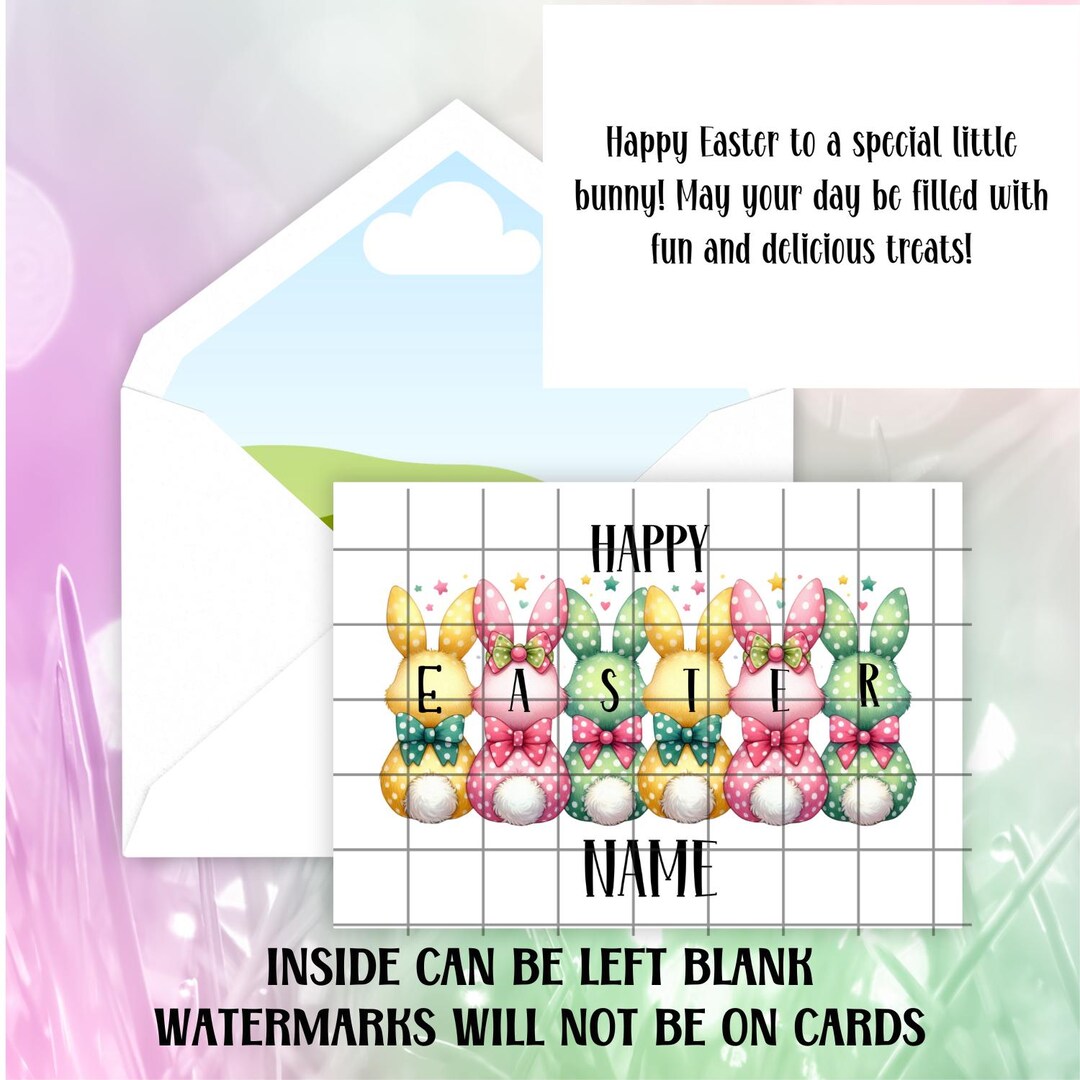 5x7 Custom/personalized Happy Easter Greeting Card - Etsy