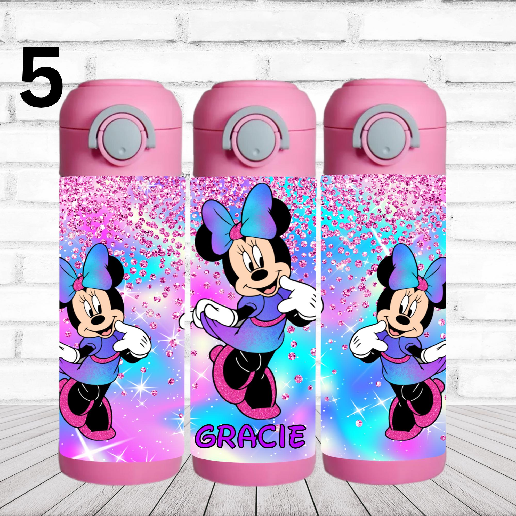 12oz. Custom/personalized Minnie Mouse Flip Top Water Bottle - Etsy