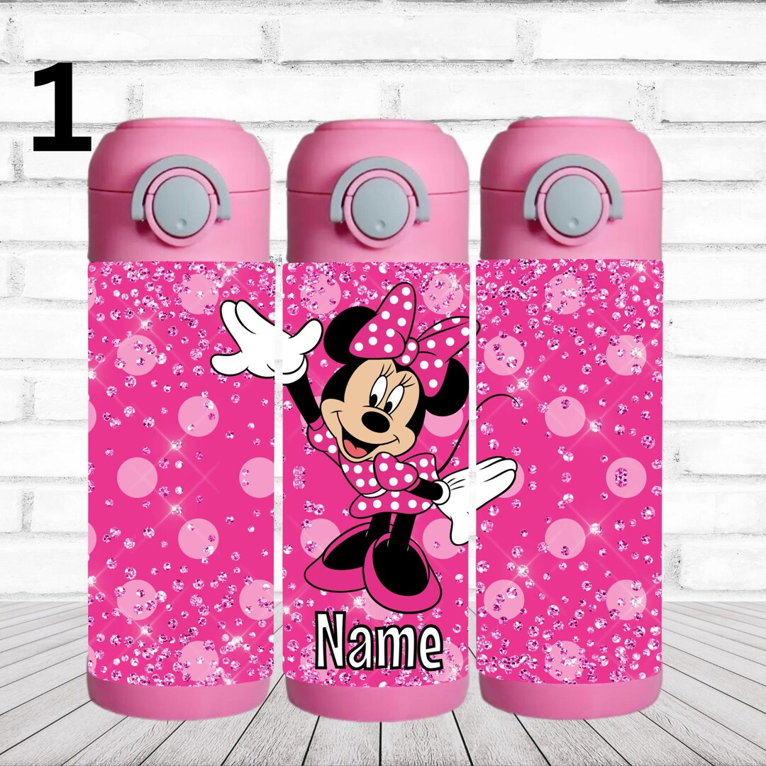 12oz. Custom/personalized Minnie Mouse Flip Top Water Bottle - Etsy