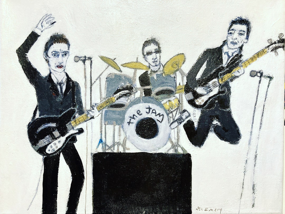 The Jam Jill Emery Folk Art Contemporary Art Original Painting Mod Punk ...
