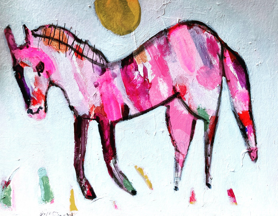 Finding Yourself in Nature Folk Art Jill Emery Horse Art Original ...