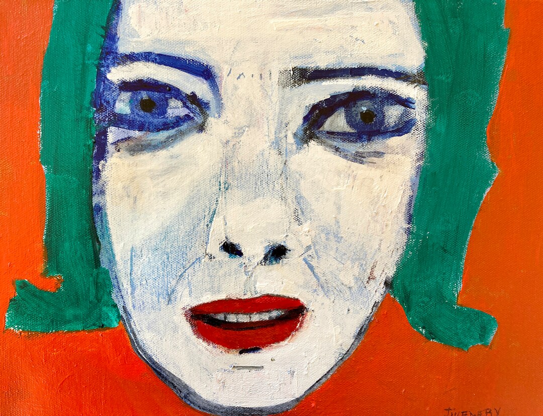 Hello Day Jill Emery Folk Art Original Painting Expressionism Free is ...