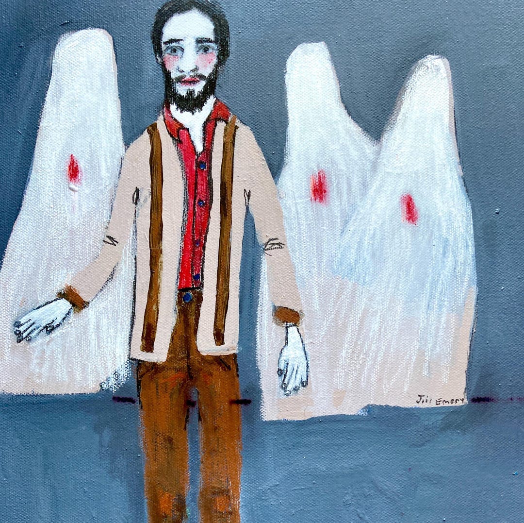 He Keeps His Ghosts Alive Jill Emery Folk Art Expressionism Ghosts ...
