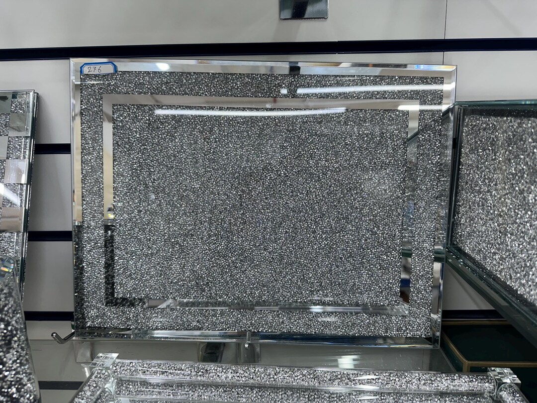 Silver Crushed Diamond Crystal Filled Chopping Cutting Board Serving ...