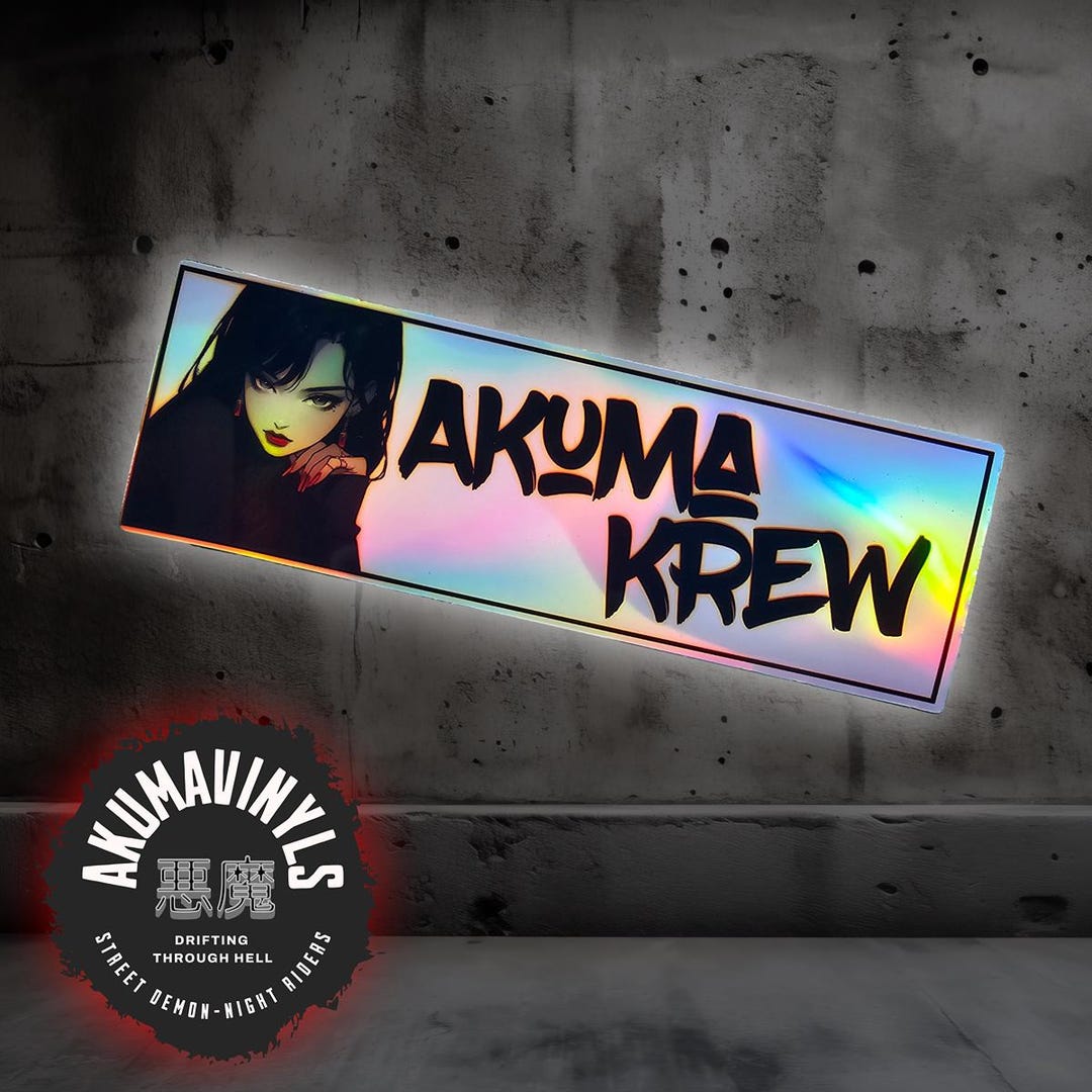 Akuma Krew Member Car Vinyl Decal Sticker Holographic - Etsy