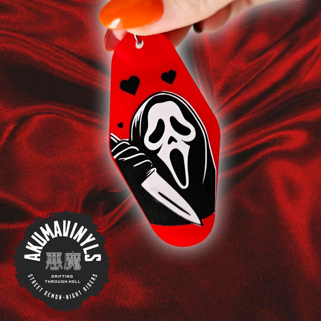 Ghostface Motel Keychain Car Keys Horror Fan - Etsy