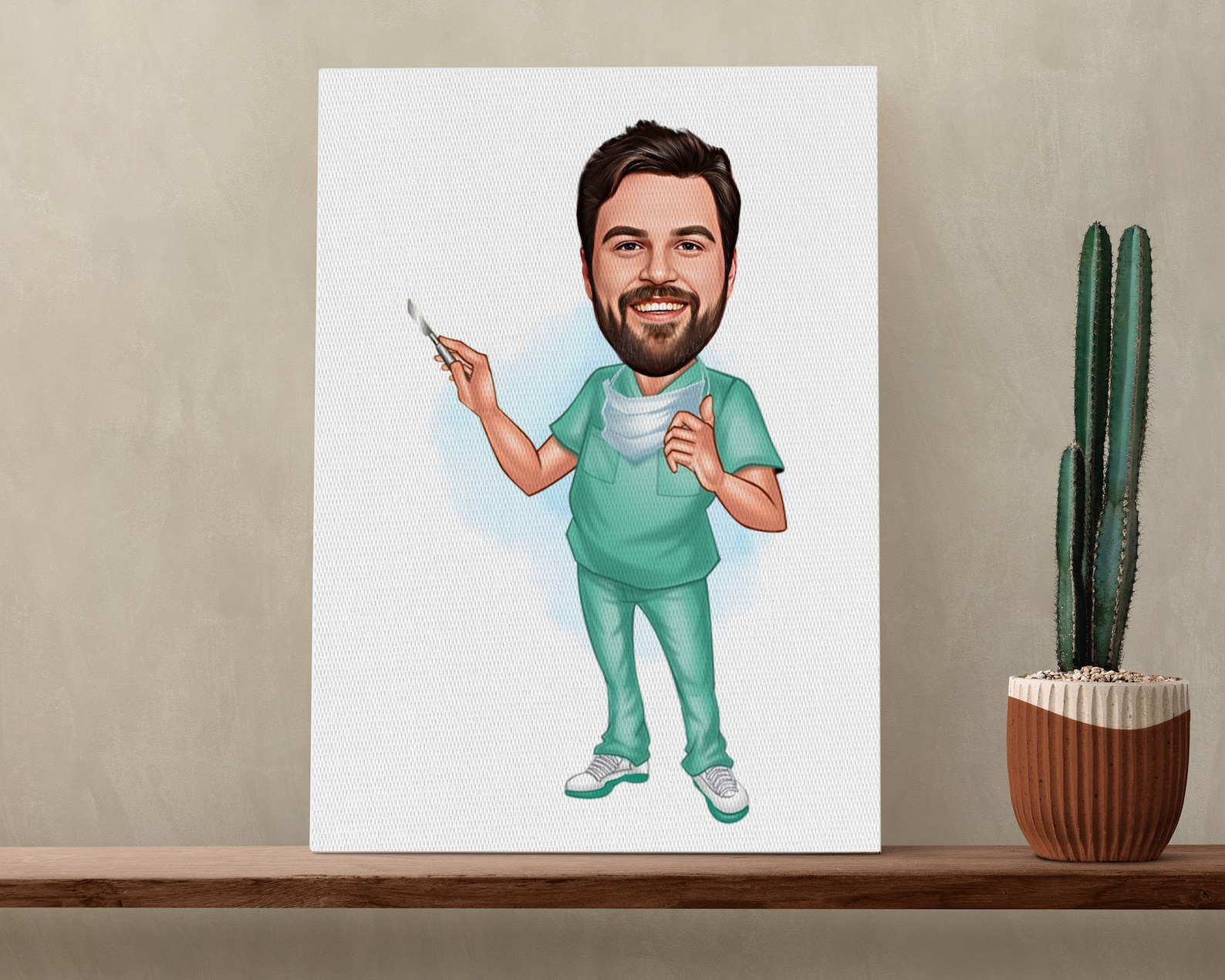 Personalized Surgeon Cartoon Portrait, Surgeon Portrait, Surgeon Gift ...