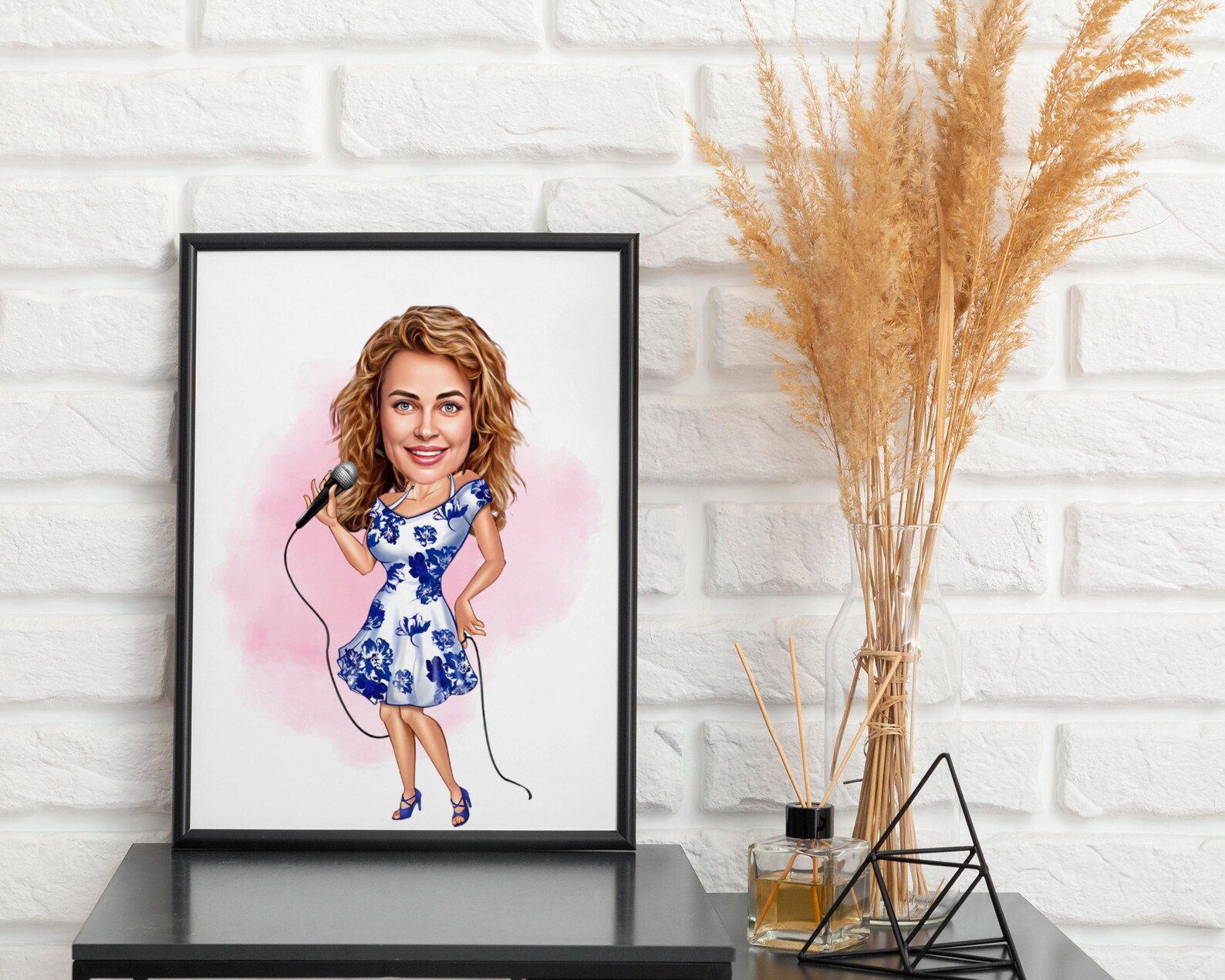 Custom Singer Cartoon Portrait, Singer Caricature, Gift for Singer ...