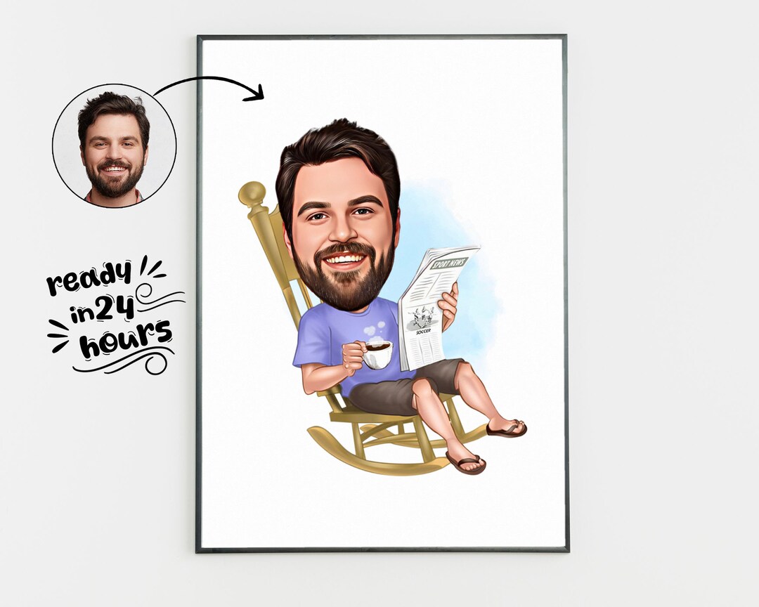 Personalized Retirement Cartoon Portrait, Custom Retirement Caricature ...
