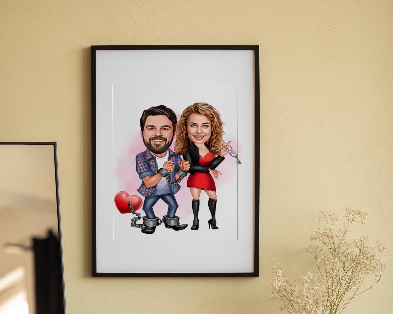 Custom Couple Cartoon Portrait, Couple Portrait, Couple Gift, Couple ...