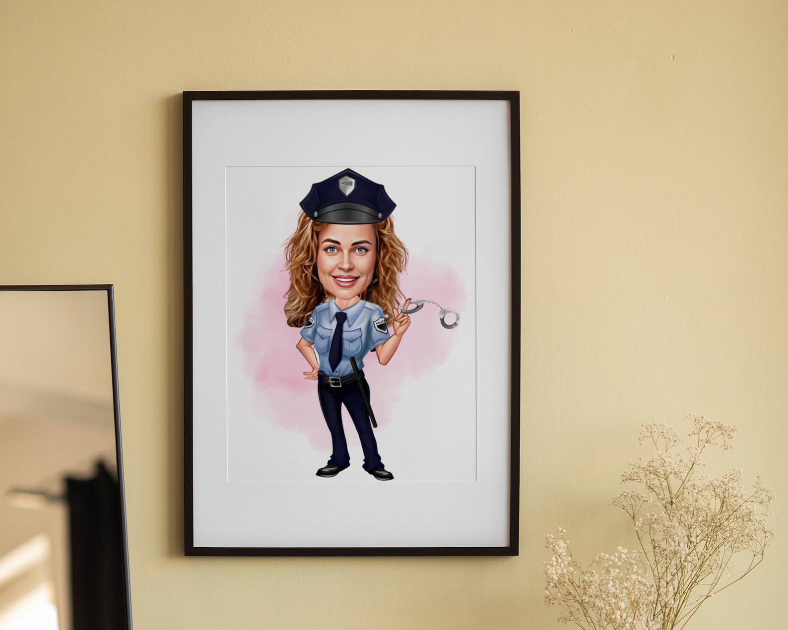 Personalized Police Cartoon Portrait, Police Portrait, Police Gift ...