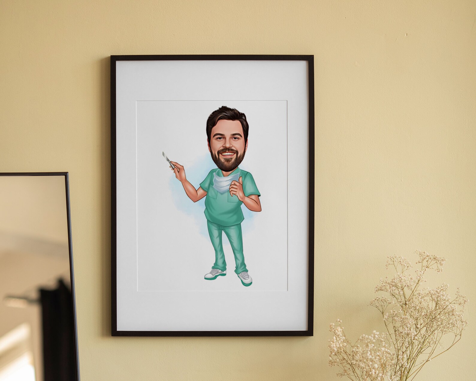 Personalized Surgeon Cartoon Portrait, Surgeon Portrait, Surgeon Gift ...