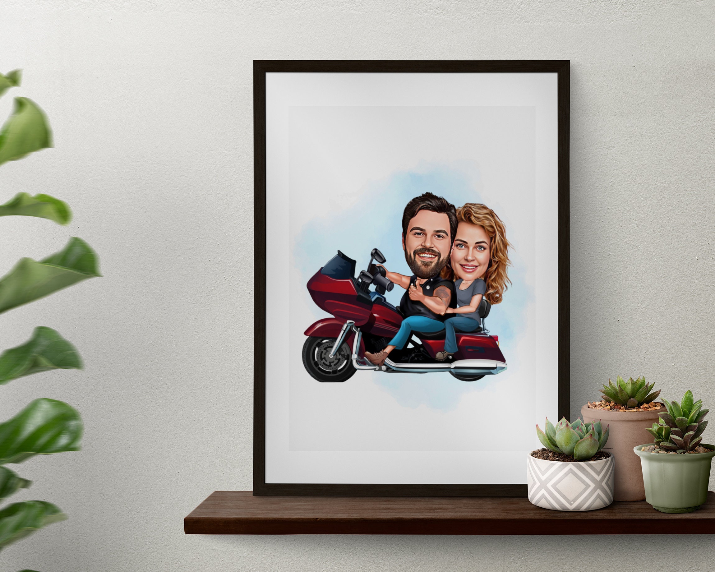 Custom Couple Cartoon Portrait, Couple Portrait, Couple Gift, Couple ...