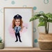 Personalized Police Cartoon Portrait, Police Portrait, Police Gift ...