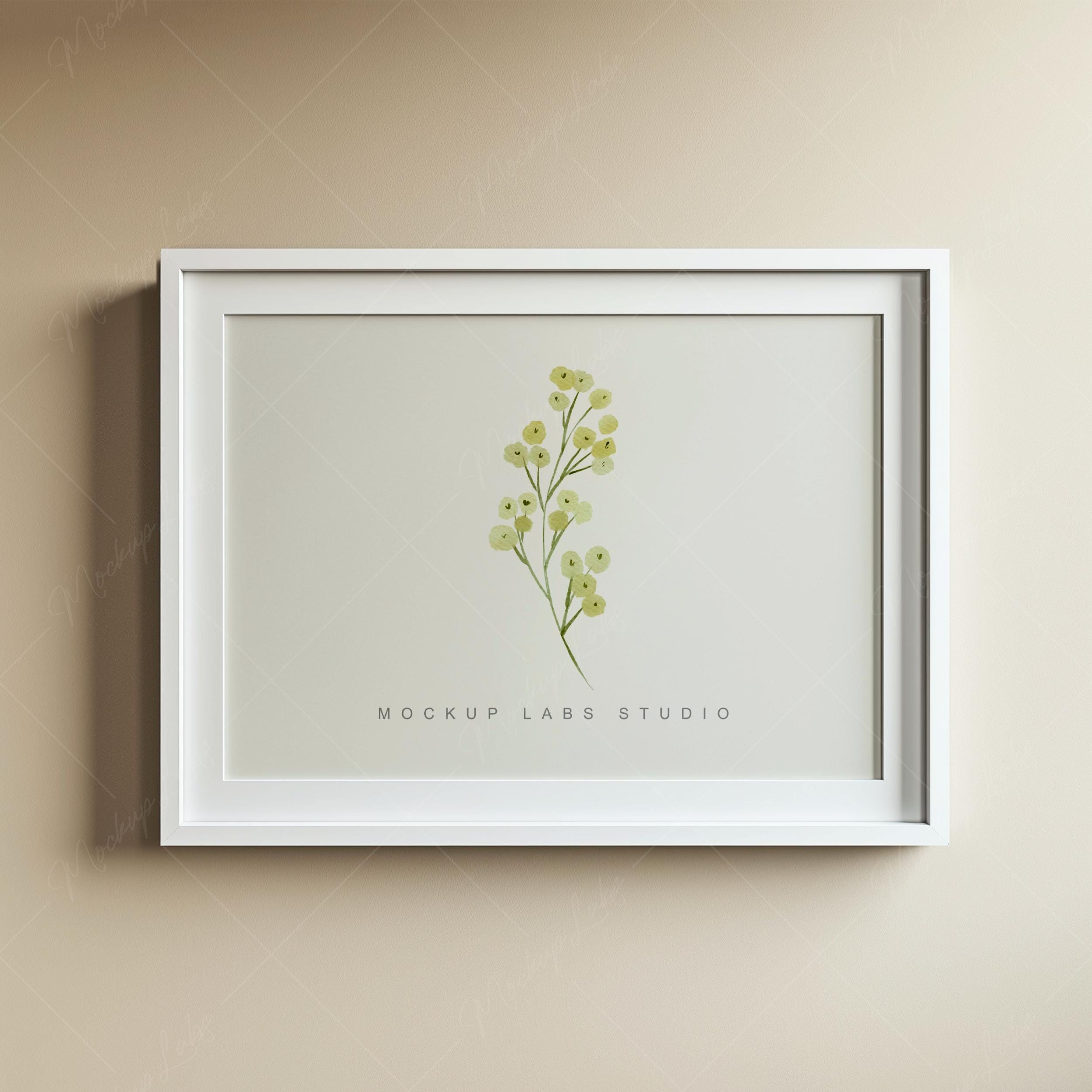 DIN A Minimal Photoshop Frame Mockup for Wall Art Display ISO Landscape ...