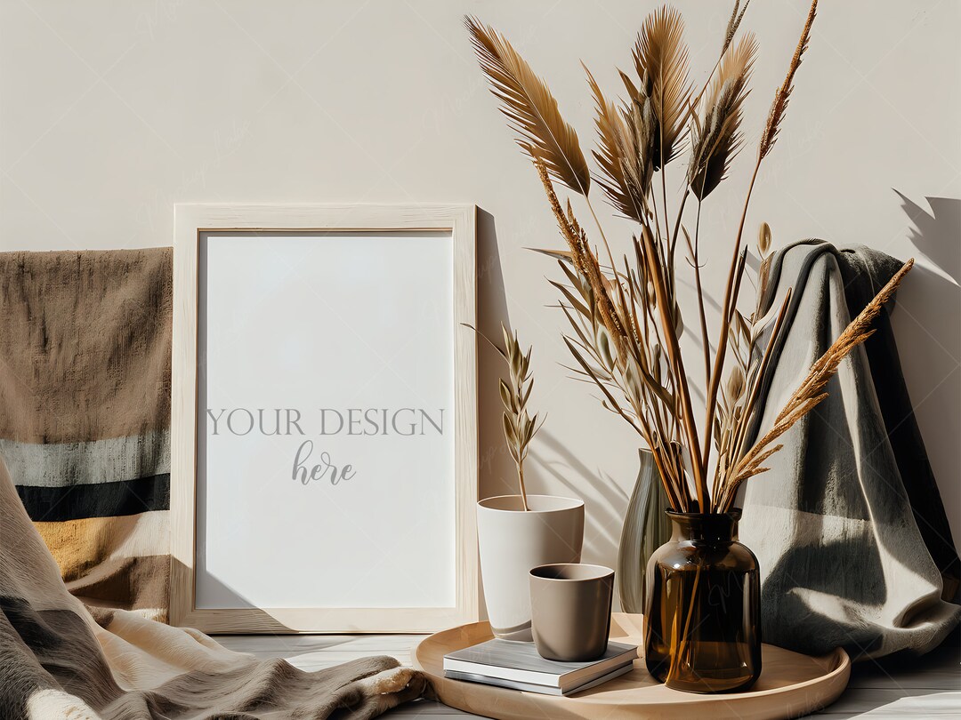 DIN A A4 Vertical Frame Mockup, White Frame Mockup PSD, Frame White Mockup, Mock up White Frame ...