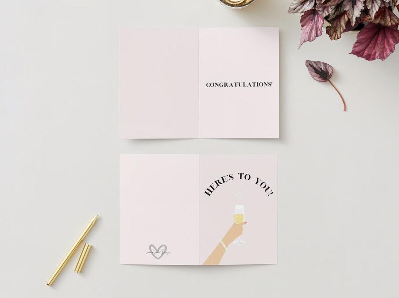 Here's to You Card - Etsy