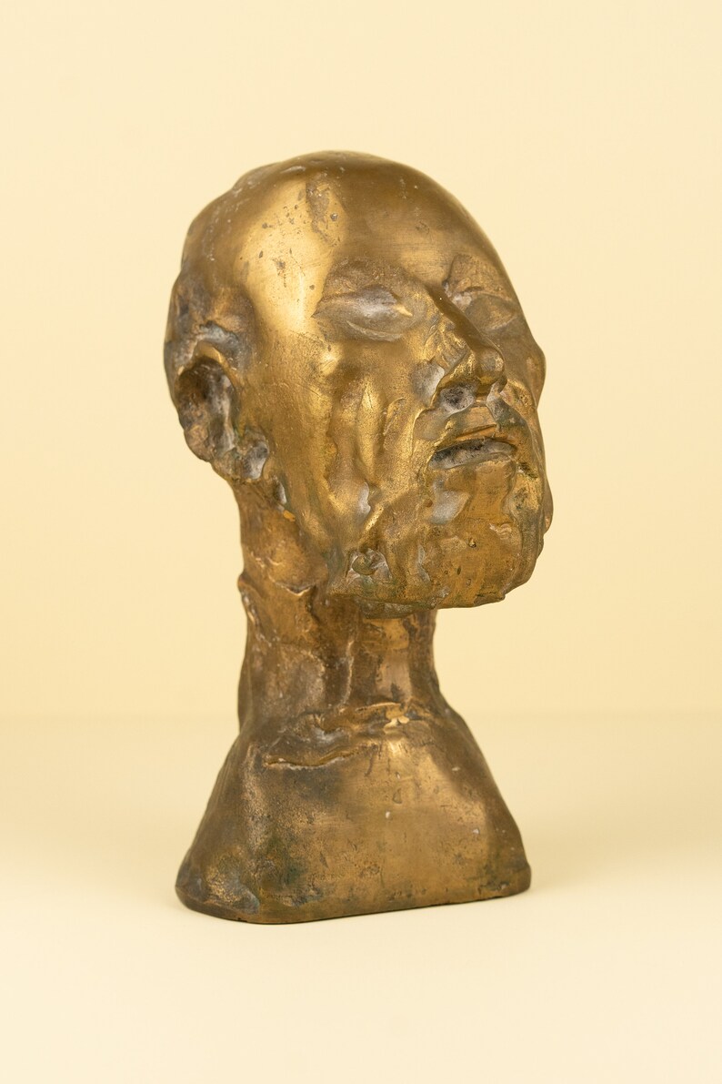 Jean Roulland (1931 - 2021) - Bust of Hippocrates, Bronze With Gilded ...