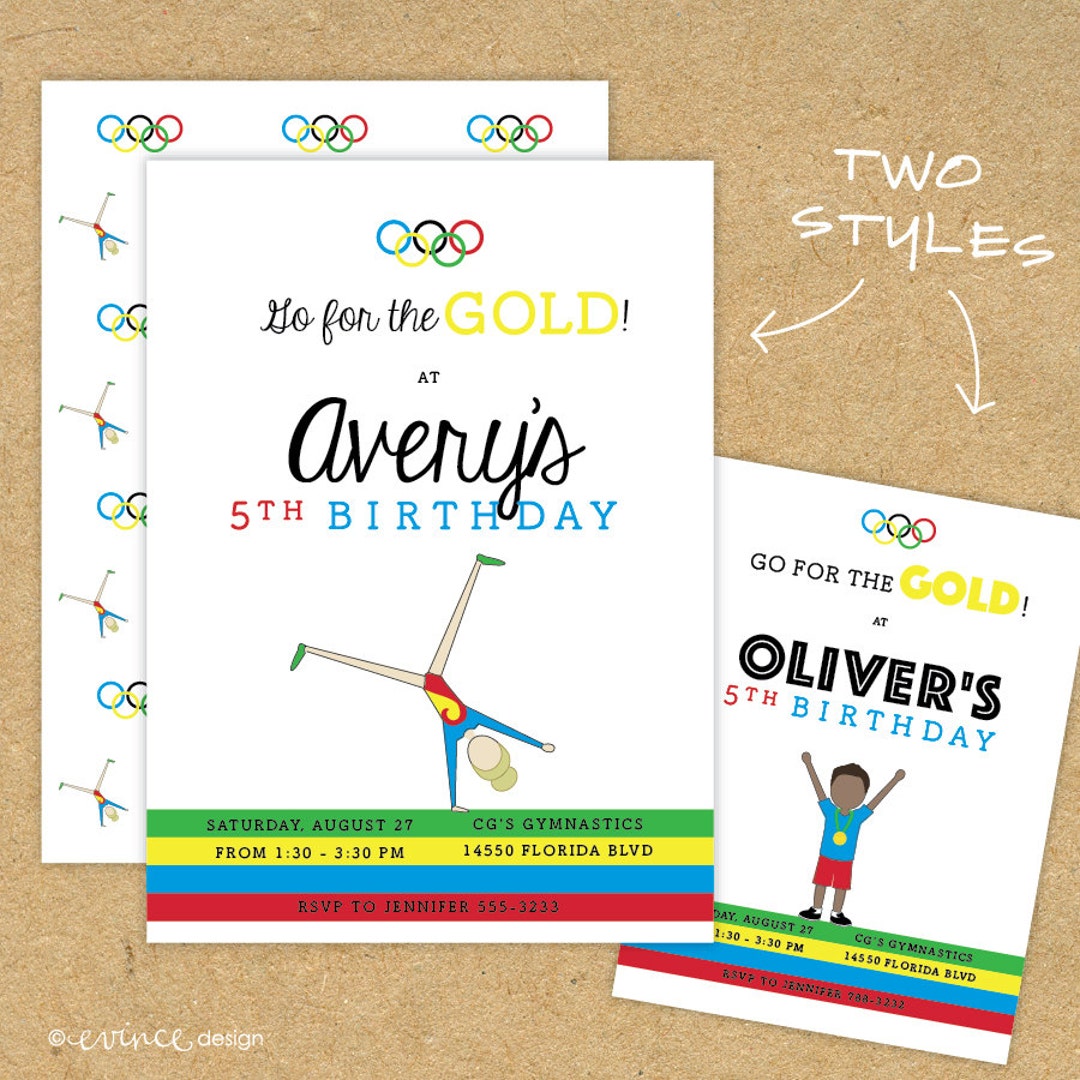 Go for the Gold Cute PRINTED Olympics Birthday Party - Etsy
