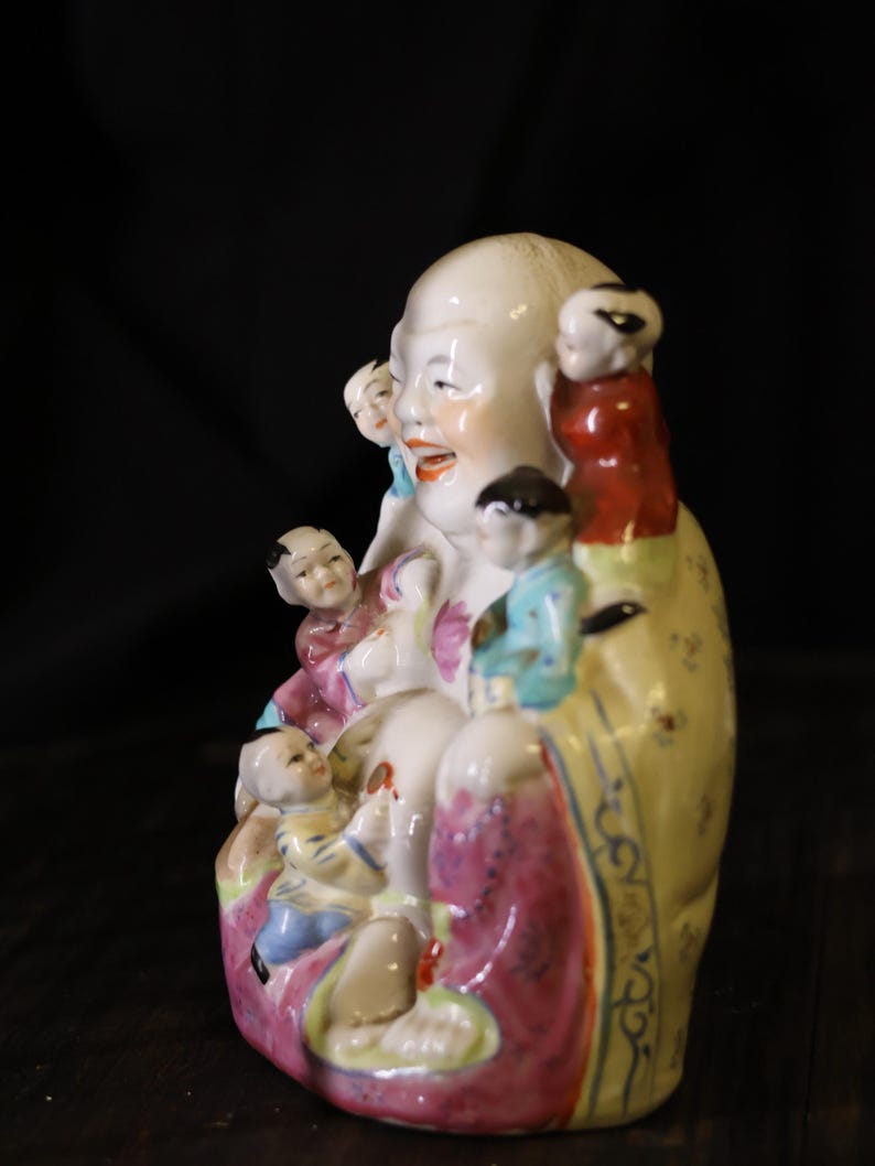 1980s Chinese Fertility Buddha Statue Traditional Blessing for Family ...