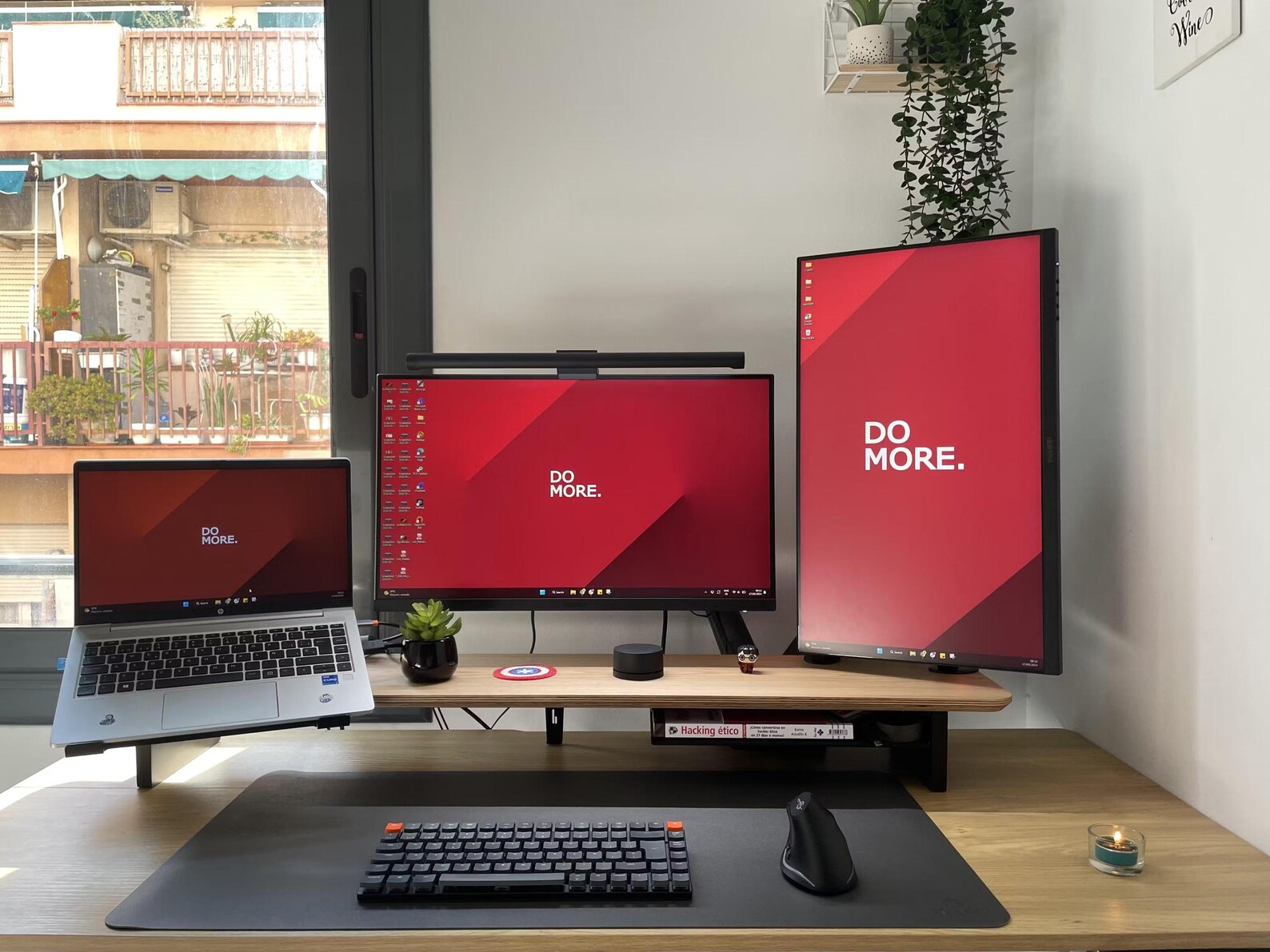 43 Dual Monitor Riser Shelf Natural Birch Wood Monitor Stand Wooden ...