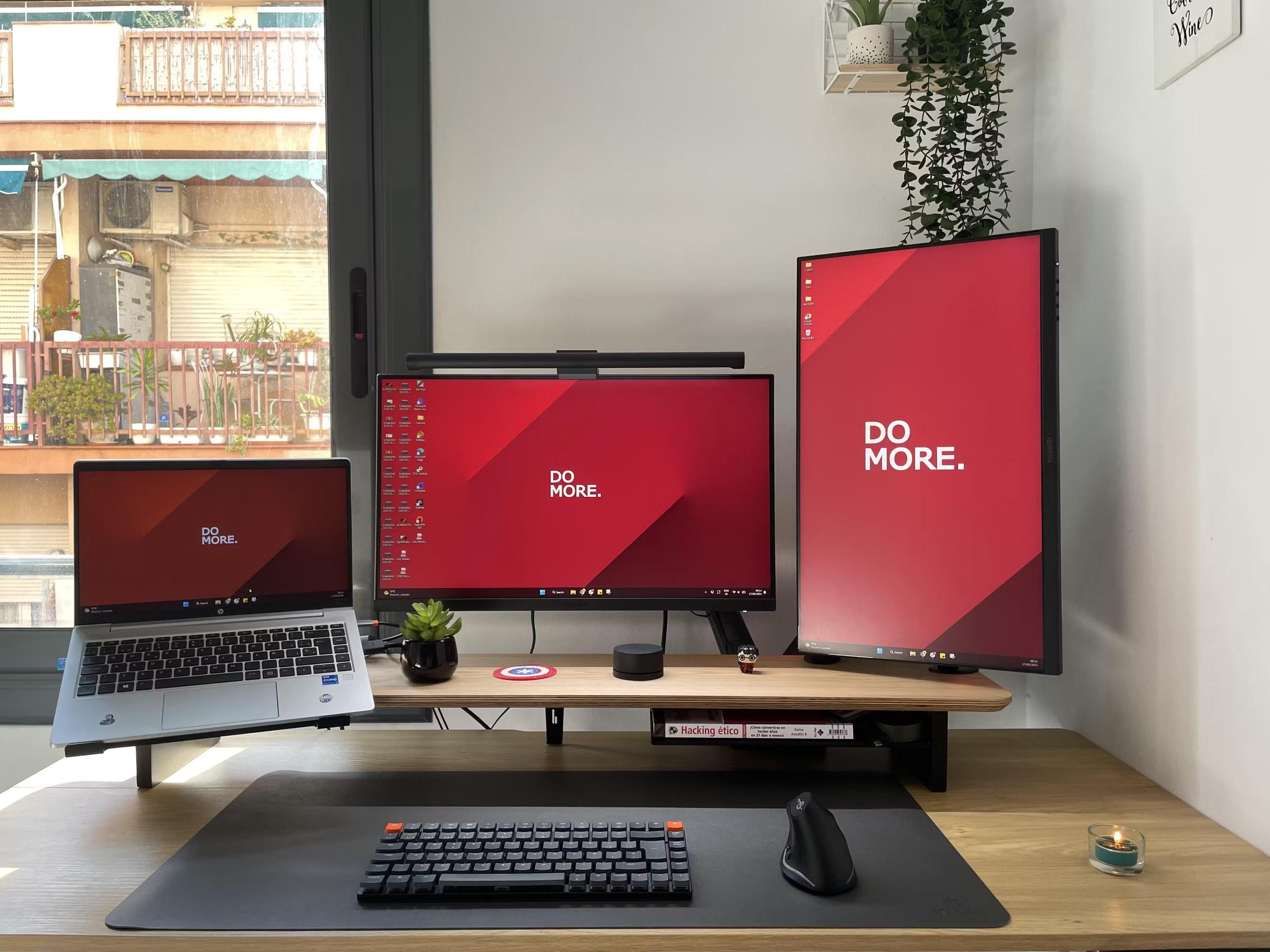 43 Dual Monitor Riser Shelf Natural Birch Wood Monitor Stand Wooden ...