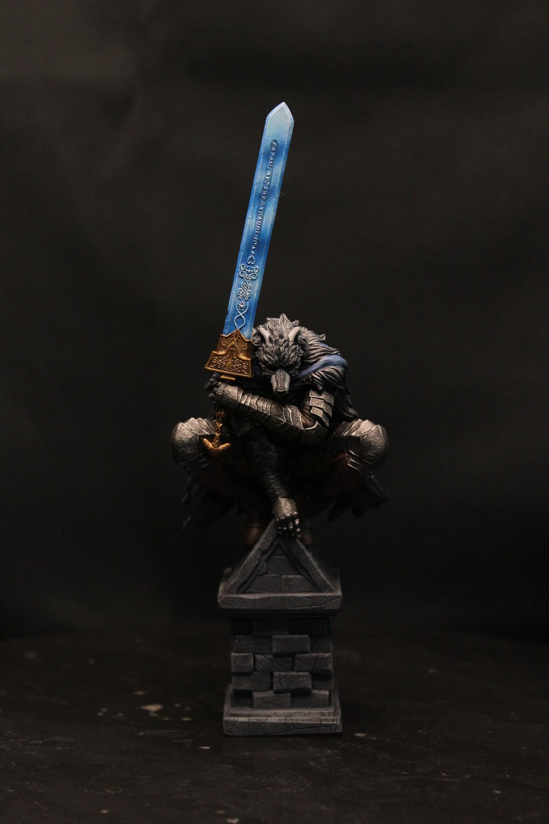 Wolf Warrior 3D Printed Collectible Figure Statue Gift for Video Gamers ...