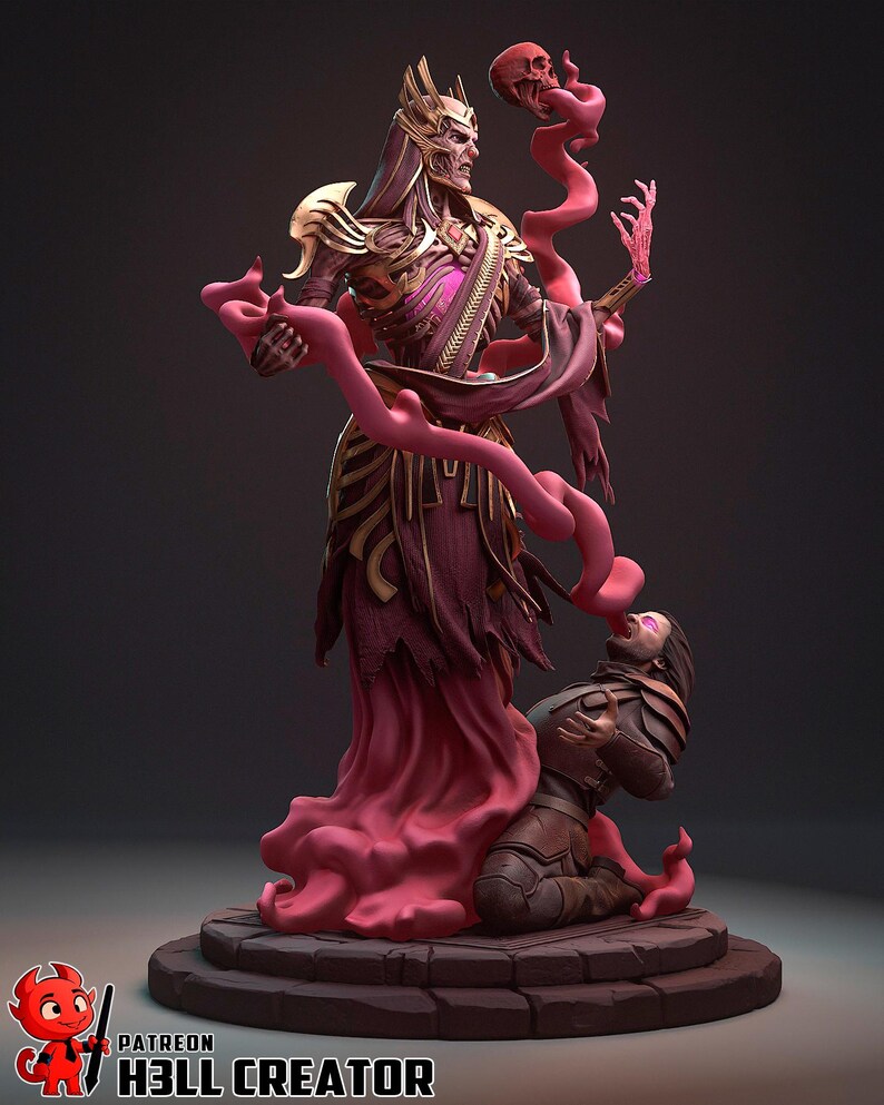 The Lich Figure: 12K High-res RPG. Anime Manga, Gaming Collectible ...