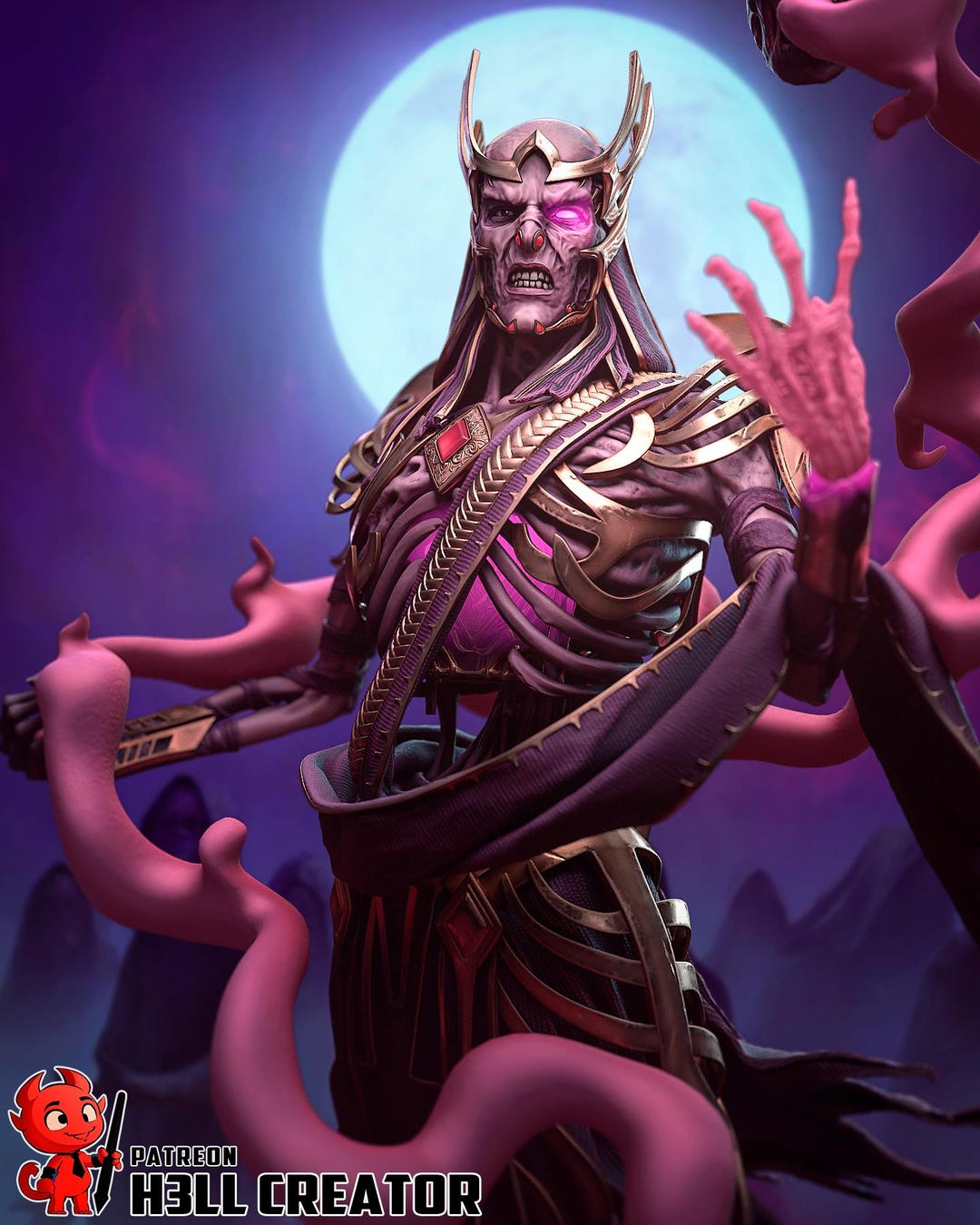 The Lich Figure: 12K High-res RPG. Anime Manga, Gaming Collectible ...