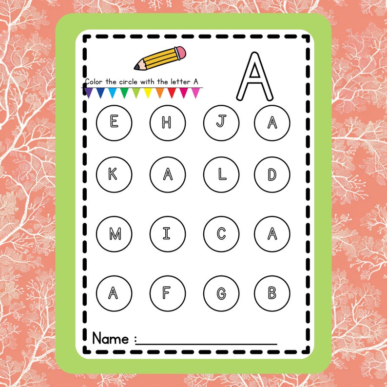 A-Z Handwriting Exercises and Vocabulary Learning for Kindergarten ...