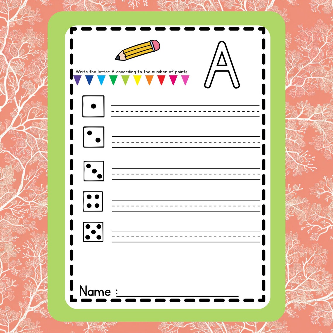 A-Z Handwriting Exercises and Vocabulary Learning for Kindergarten ...