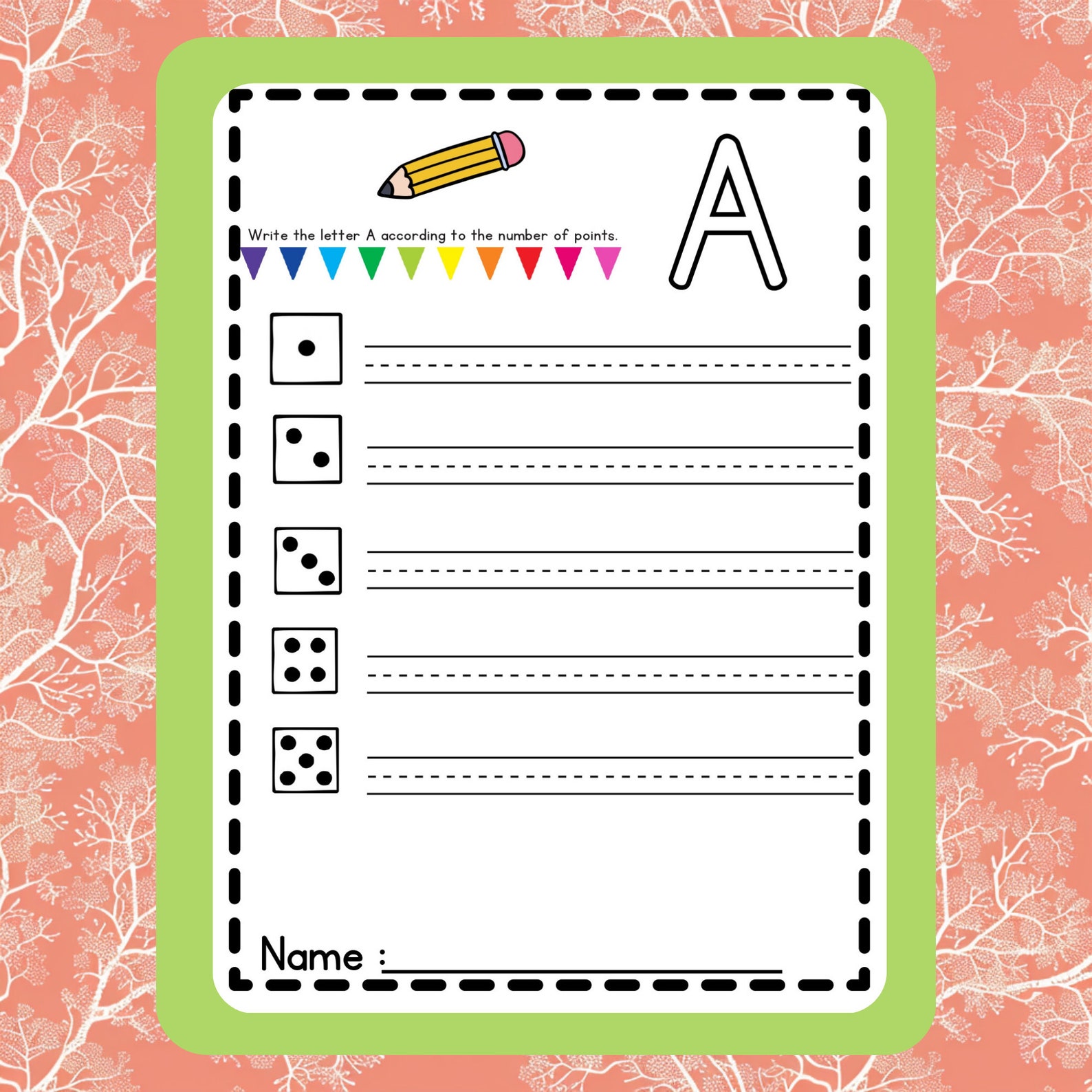 A-Z Handwriting Exercises and Vocabulary Learning for Kindergarten ...