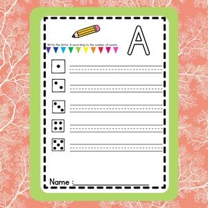 A-Z Handwriting Exercises and Vocabulary Learning for Kindergarten ...