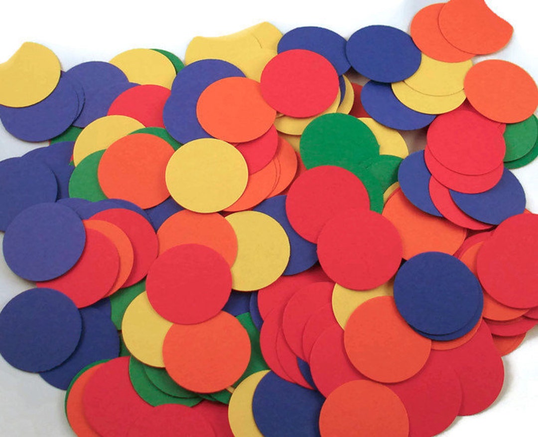 Funfetti Paper Confetti Large Dots in the Basics Mix Quantity 250 - Etsy