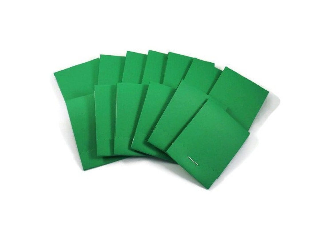 Matchbook Notepads Set of 20 Match Books Mini Note Pads in Green - Etsy