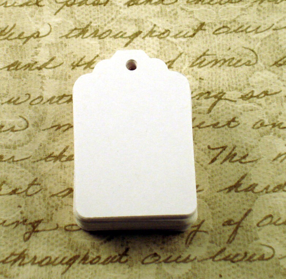 50 Funky Tags Paper Gift Tags Price Tags in Snowy White - Etsy