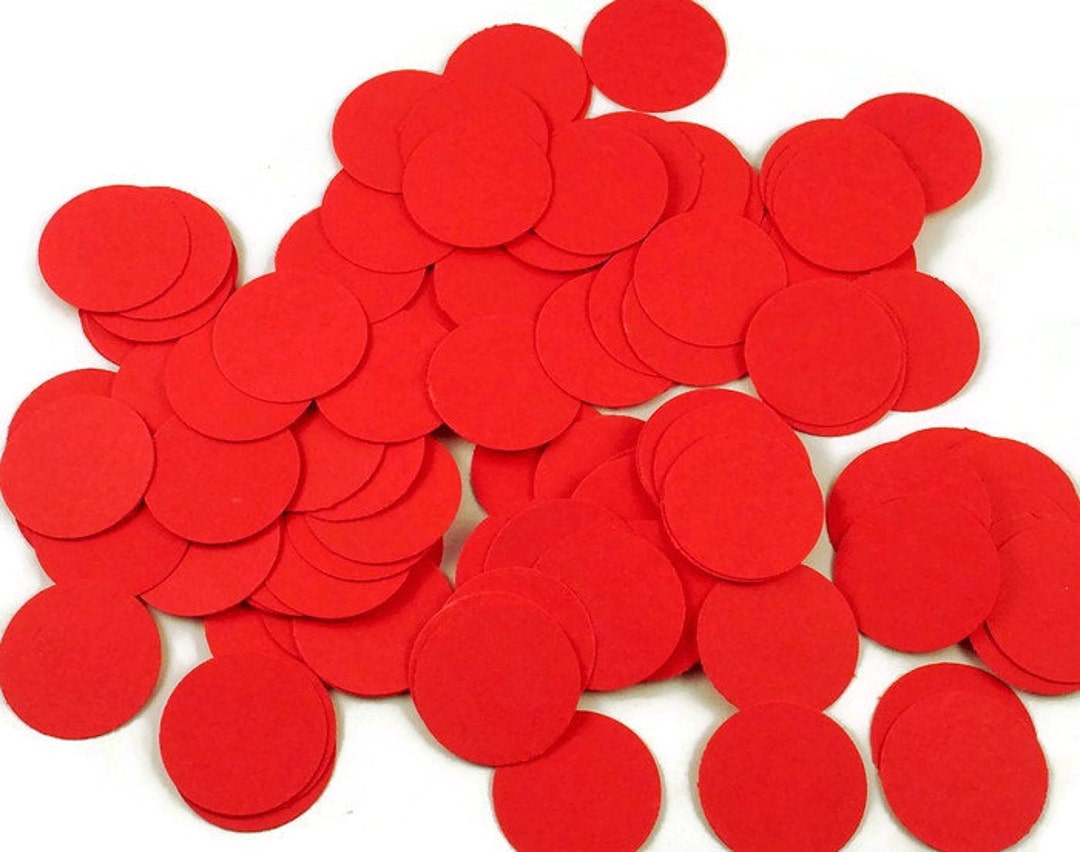 Funfetti Confetti Large Dots in Red Quantity 250 - Etsy