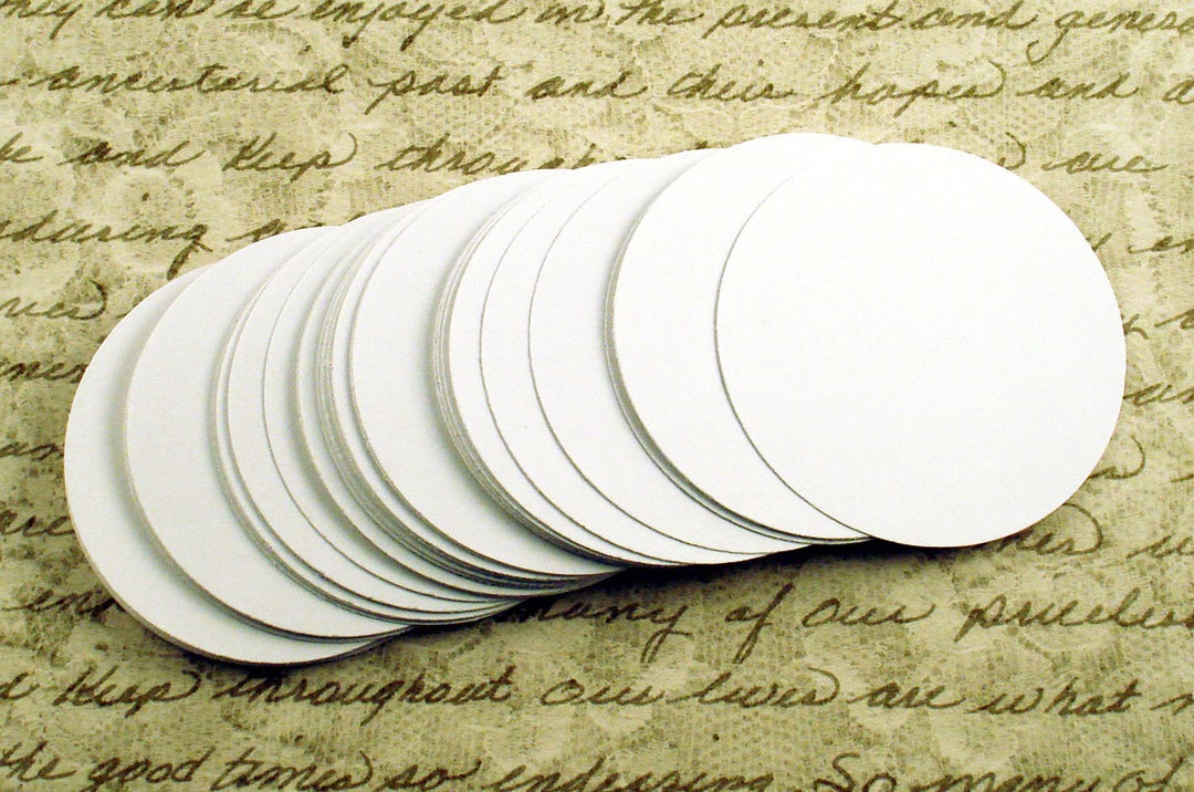 Two Inch Paper Die Cuts 2 Inch Circles in Snowy White Set of 50 - Etsy