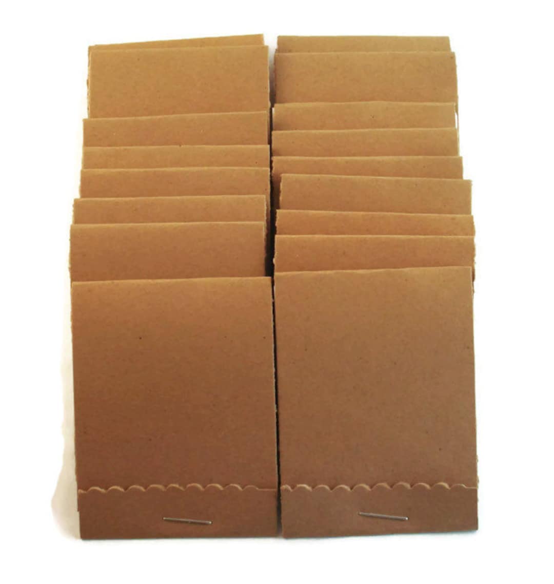 Kraft Matchbook Notepads Set of 20 Match Books Mini Note Pads in Kraft ...