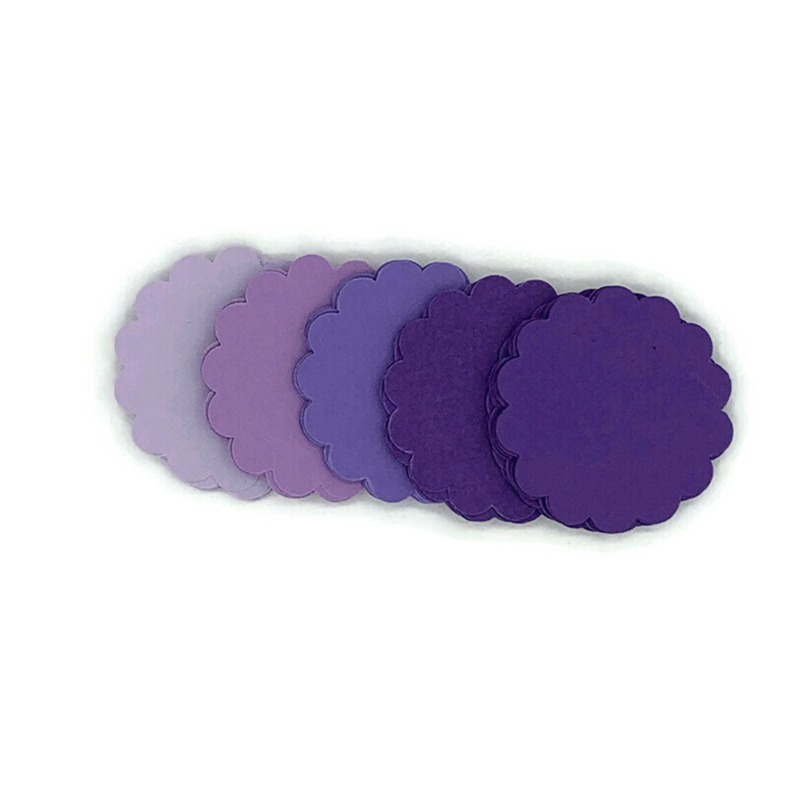 Two Inch Paper Die Cut Scalloped Circles 2 Inch Circles in | Etsy