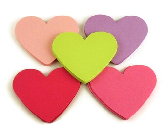 Set of 50 Two Inch Hearts Paper Die Cut 2 Inch Hearts in Jazzy | Etsy