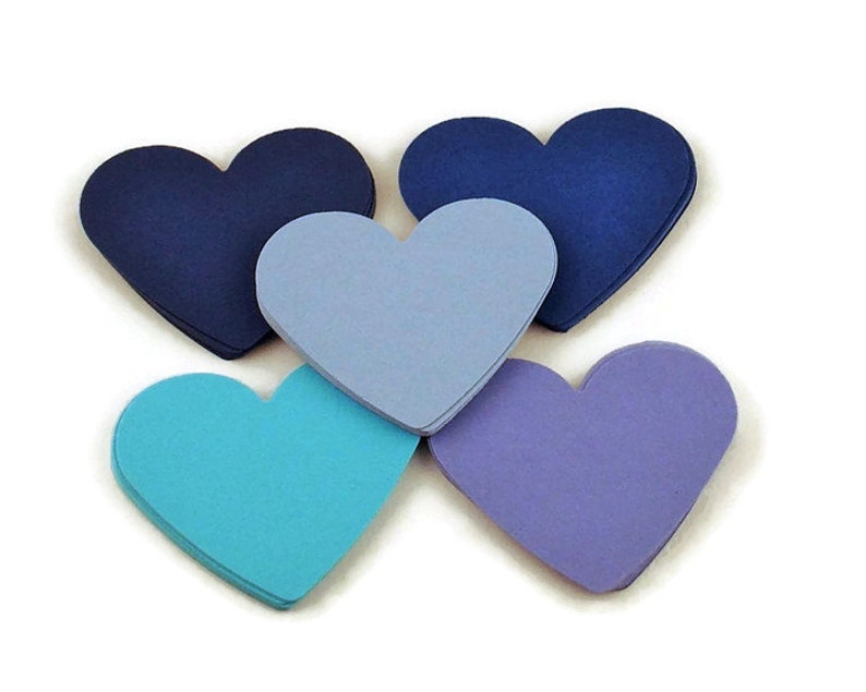 Set of 50 Two Inch Hearts Paper Die Cut 2 Inch Hearts in Jazzy - Etsy