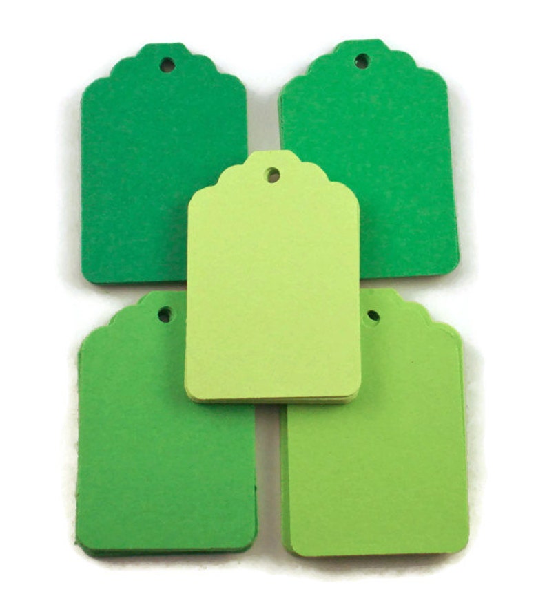 Funky Tags Paper Gift Tags in Fresh Greens Set of 50 - Etsy