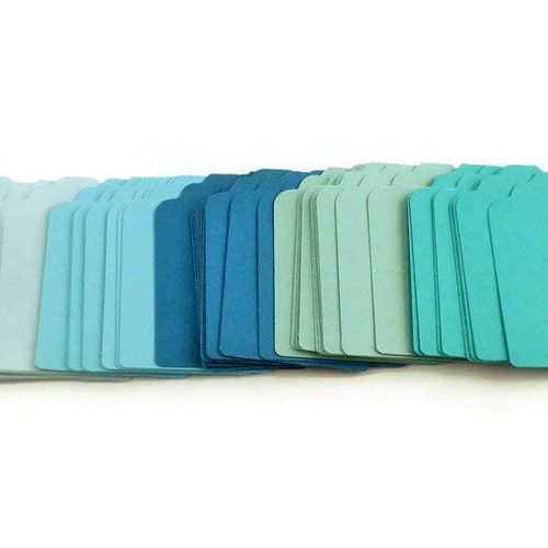 Funky Tags Paper Gift Tags in Fresh Greens Set of 50 | Etsy