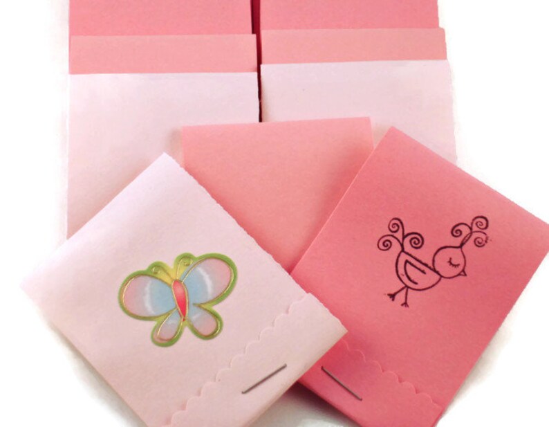 Pink Party Favors 20 Matchbook Notepads Mini Note Pads in Pink | Etsy
